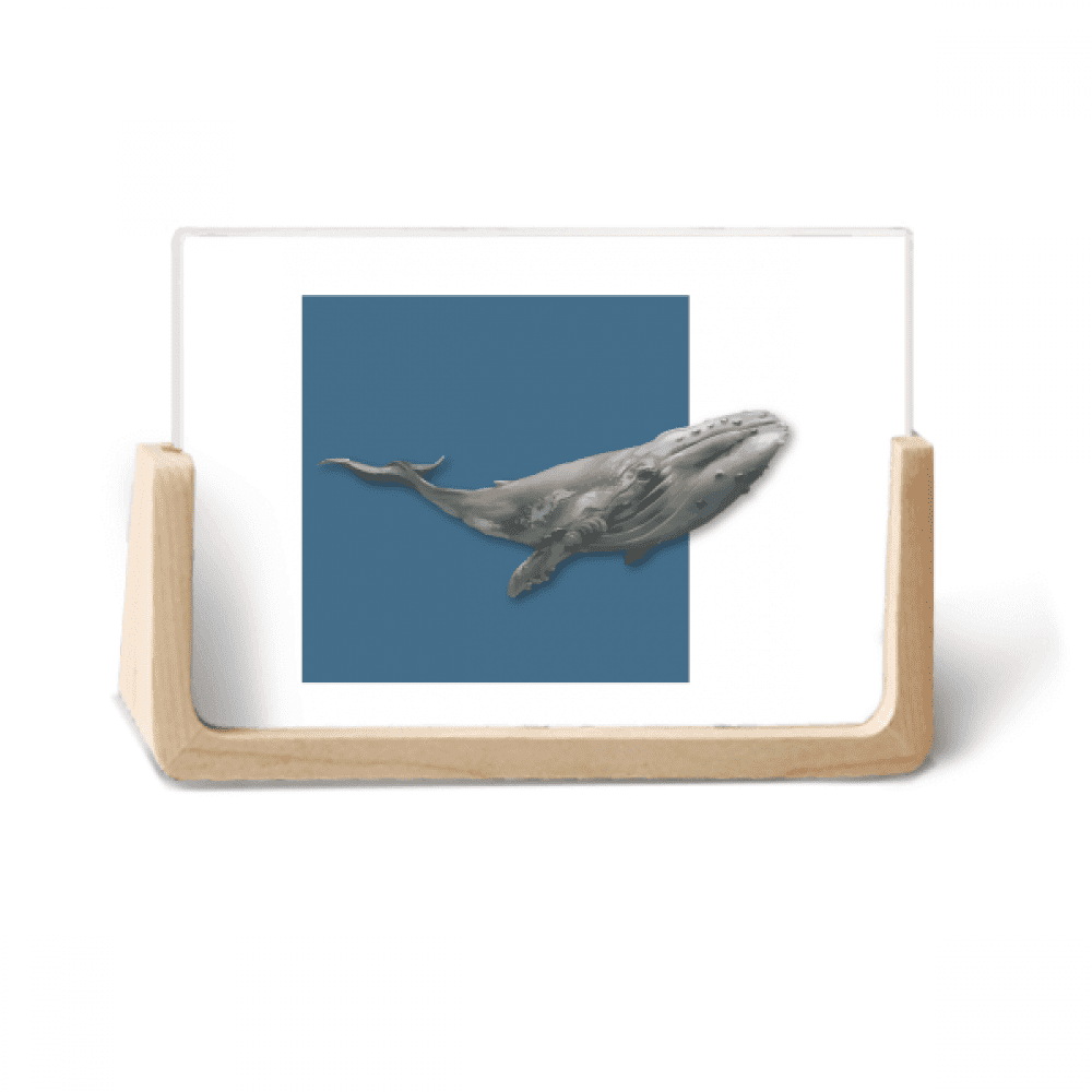 Whales Soar Across Deep Sea Photo Wooden Photo Frame Tabletop Display ...