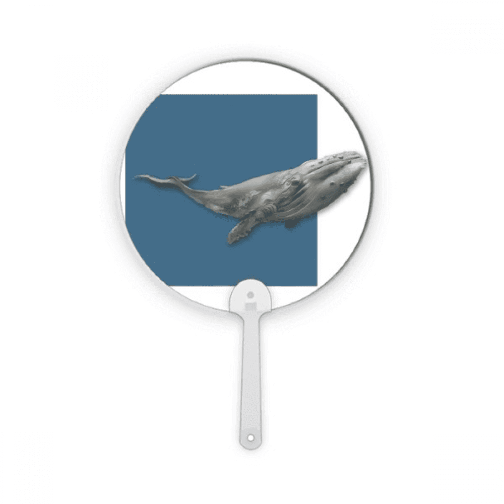 Whales Soar Across Deep Sea Plastic Round Handheld Fan Decorations ...