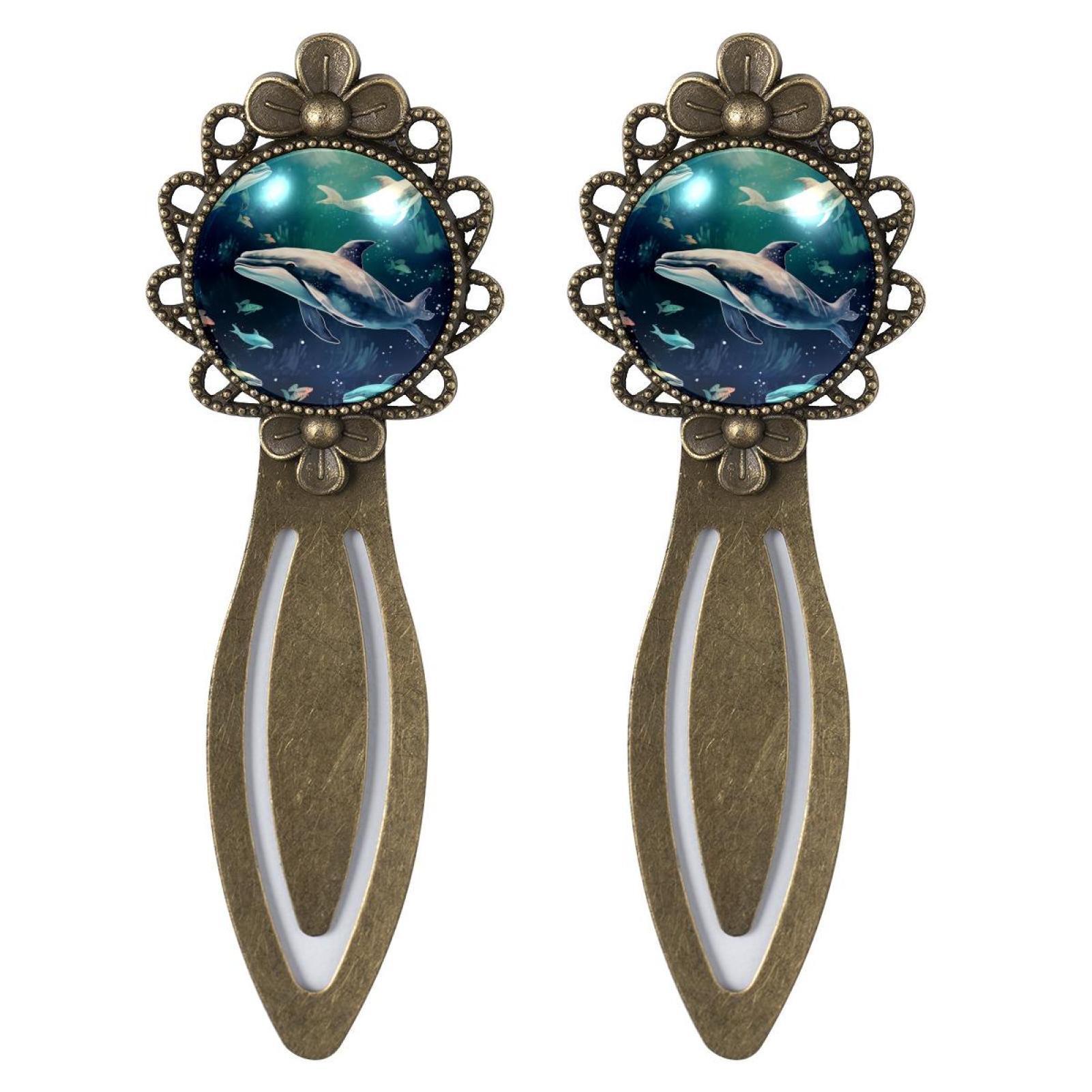 Whales Vintage Copper-Colored Lace Bookmarks: Stylish Stainless Steel ...