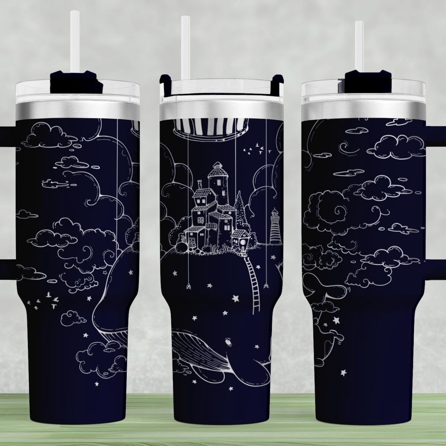 Whales in the sky Engraved Tumbler : Laser , 40oz - Walmart.com