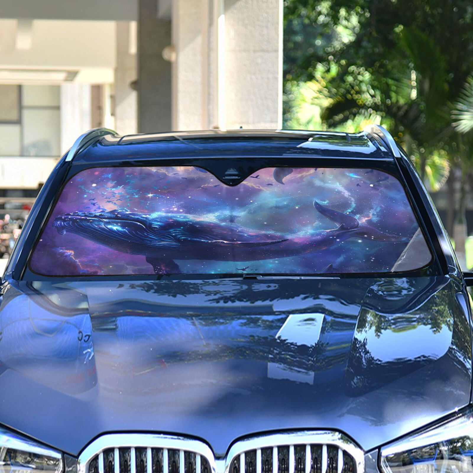 Whales on Space Automotive Front Car Windshield Sun Shade Reflector ...
