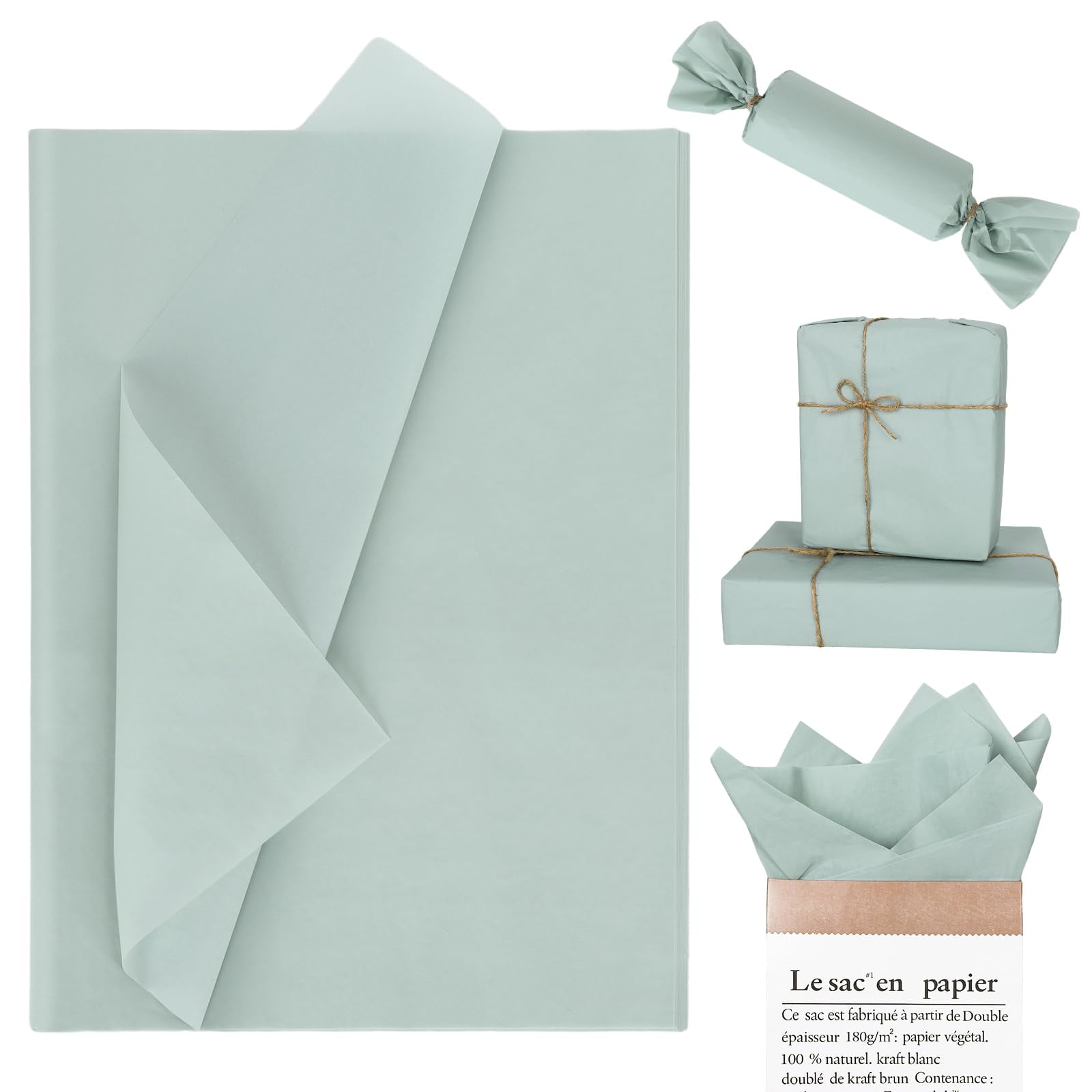 Whaline 100 Sheets PresNok Dusty Tissue Paper Pastel Gift Wrapping ...