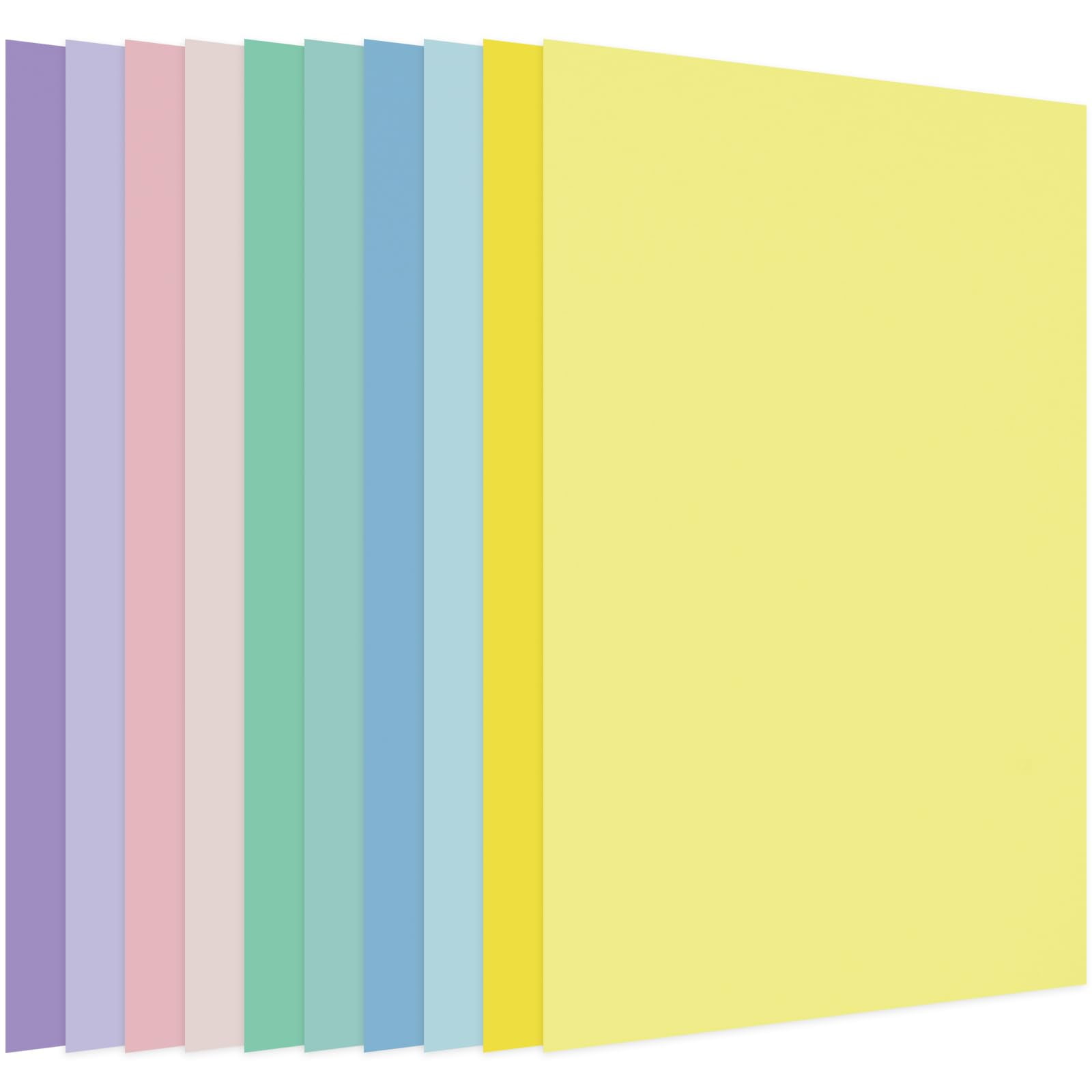 Whaline 150 Sheets 8.5 x 11 Inch Pastel Colored Card Stock Paper 10 ...