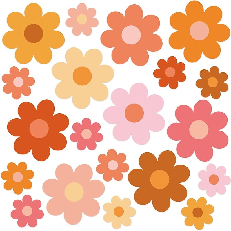Whaline 54Pcs Spring Flower Cut-Outs Colorful Floral Bulletin Board ...