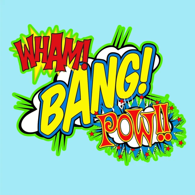 Wham Bang Pow Comic Sounds Sticker Car Laptop Wall Artphone Decal Water ...