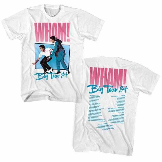 Wham Big Tour White Adult T-Shirt - Walmart.com