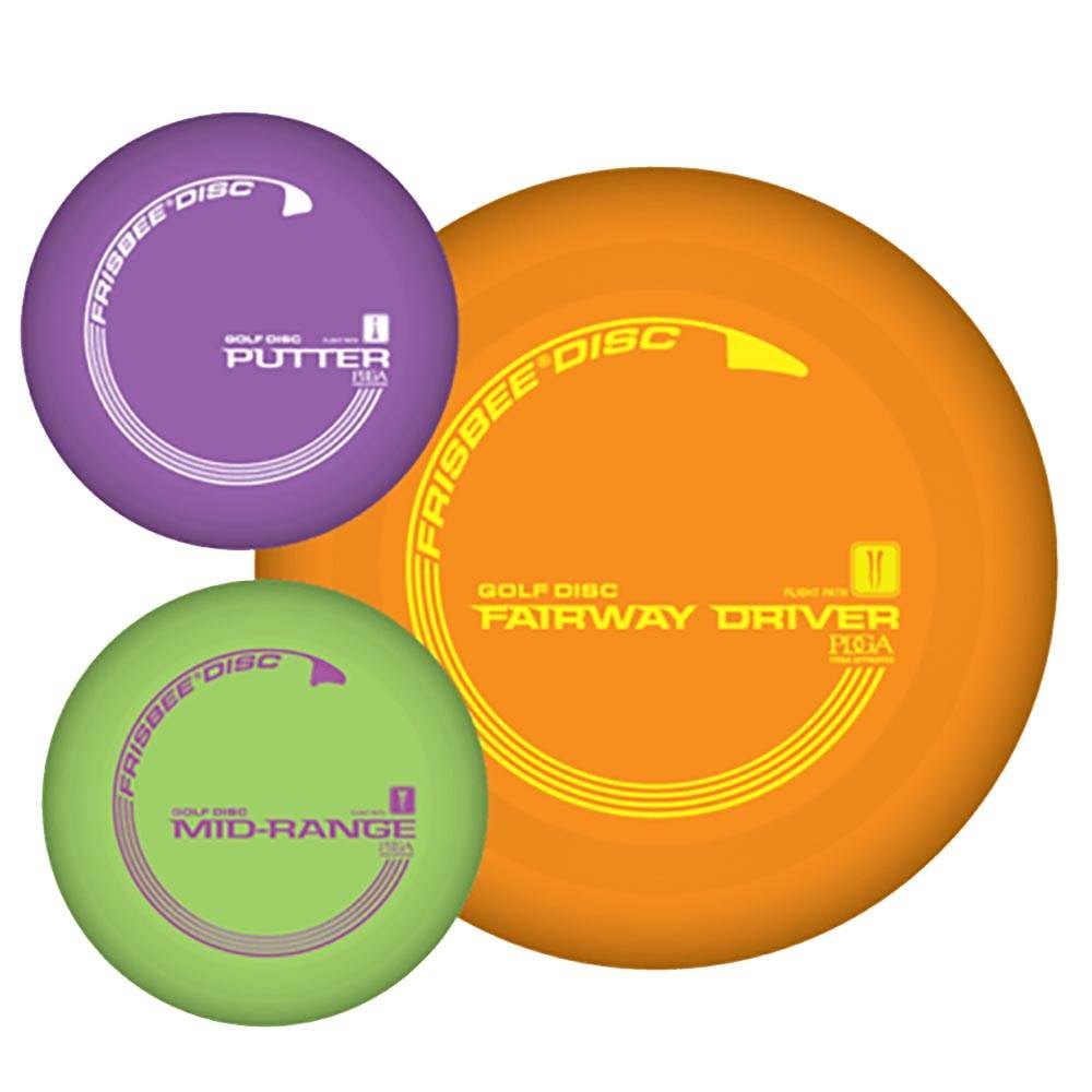 Wham-O 175g Frisbee Disc Golf Starter Set w/ Driver, Mid-Range, and ...