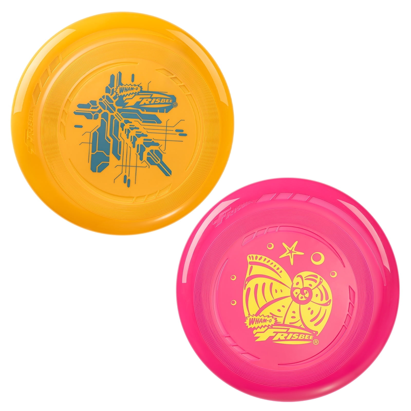 Wham-O Frisbee Go 2 Pack Flying Disc, 9 Inch Lightweight Toy Set for ...