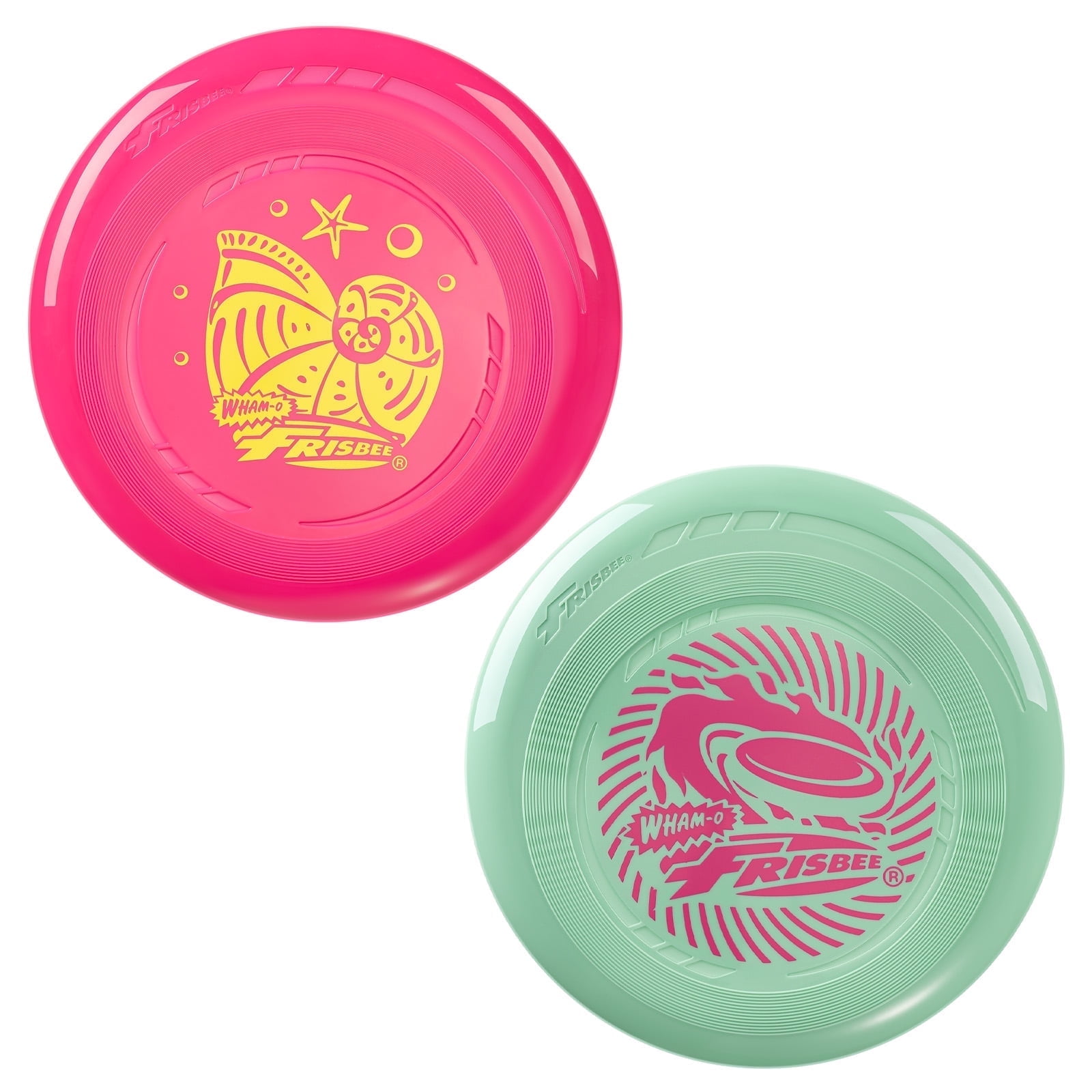 Wham-O Frisbee Go 2 Pack Flying Disc, 9 Inch Lightweight Toy Set for ...