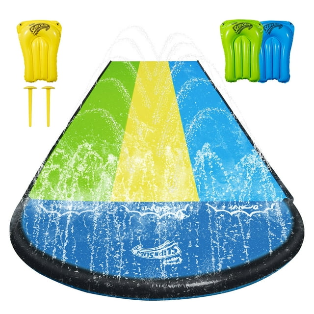 Wham-O Slip N Slide Triple Waver Rider with Boogie 18ft for Kids 5-12 ...