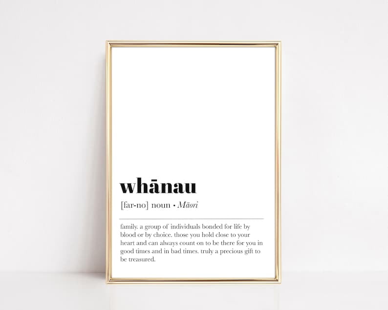 Whanau Definition Print | New Zealand Maori Print | Family Definition ...