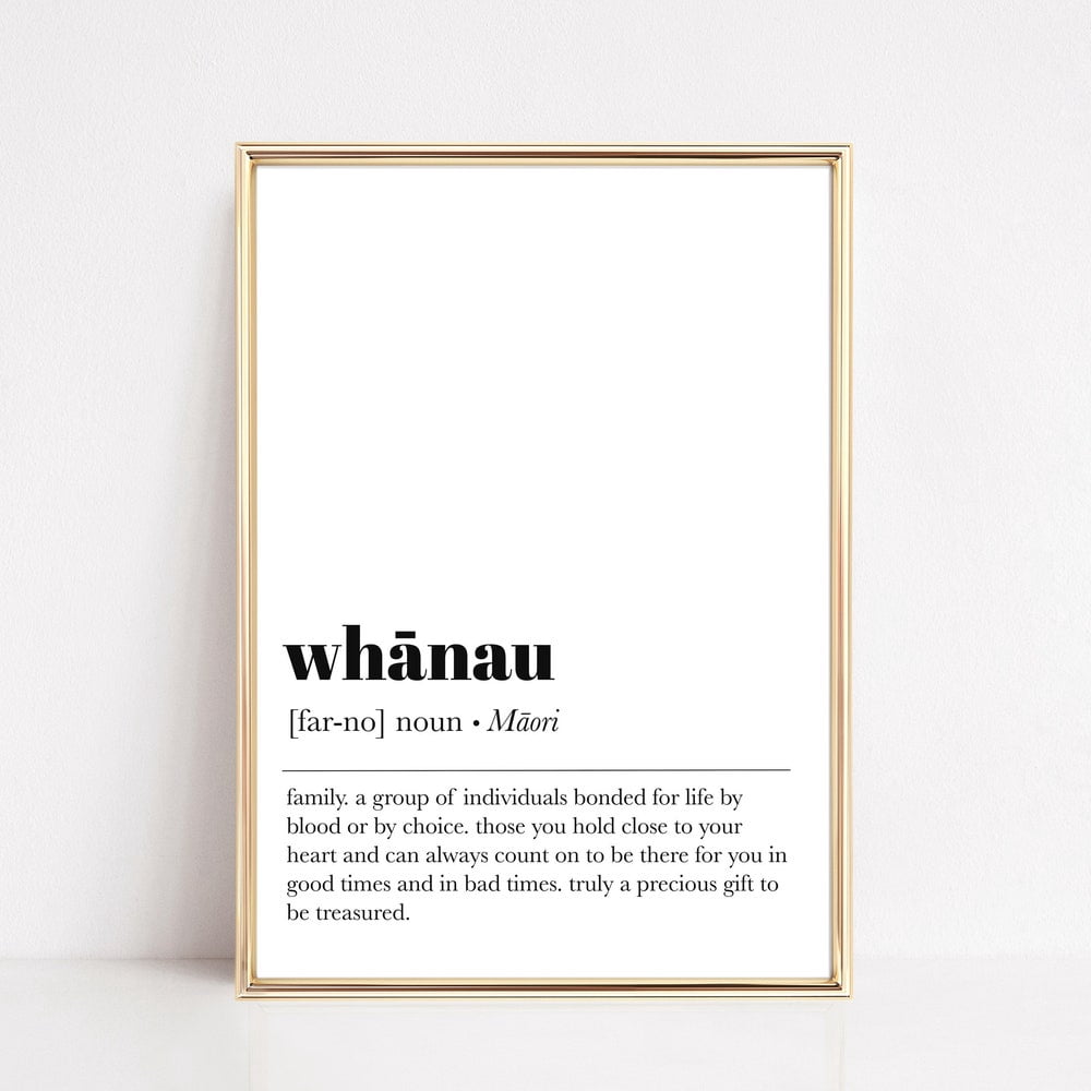 Whanau Definition Print, New Zealand Maori Print, Family Definition ...