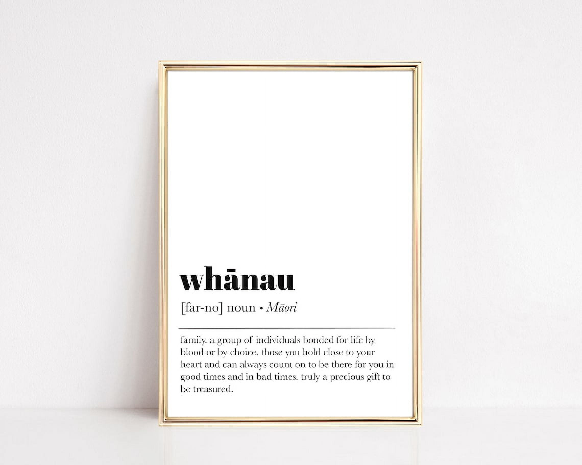 Whanau Definition Print New Zealand Maori Print Family Definition ...
