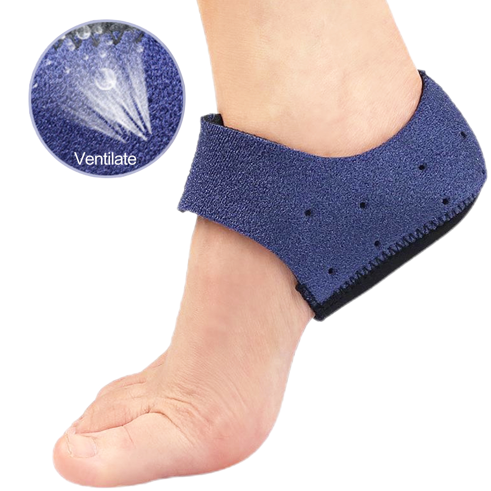 Wharick 1 Pair Silicone Heel Cushions Protectors Plantar Fasciitis Heel ...