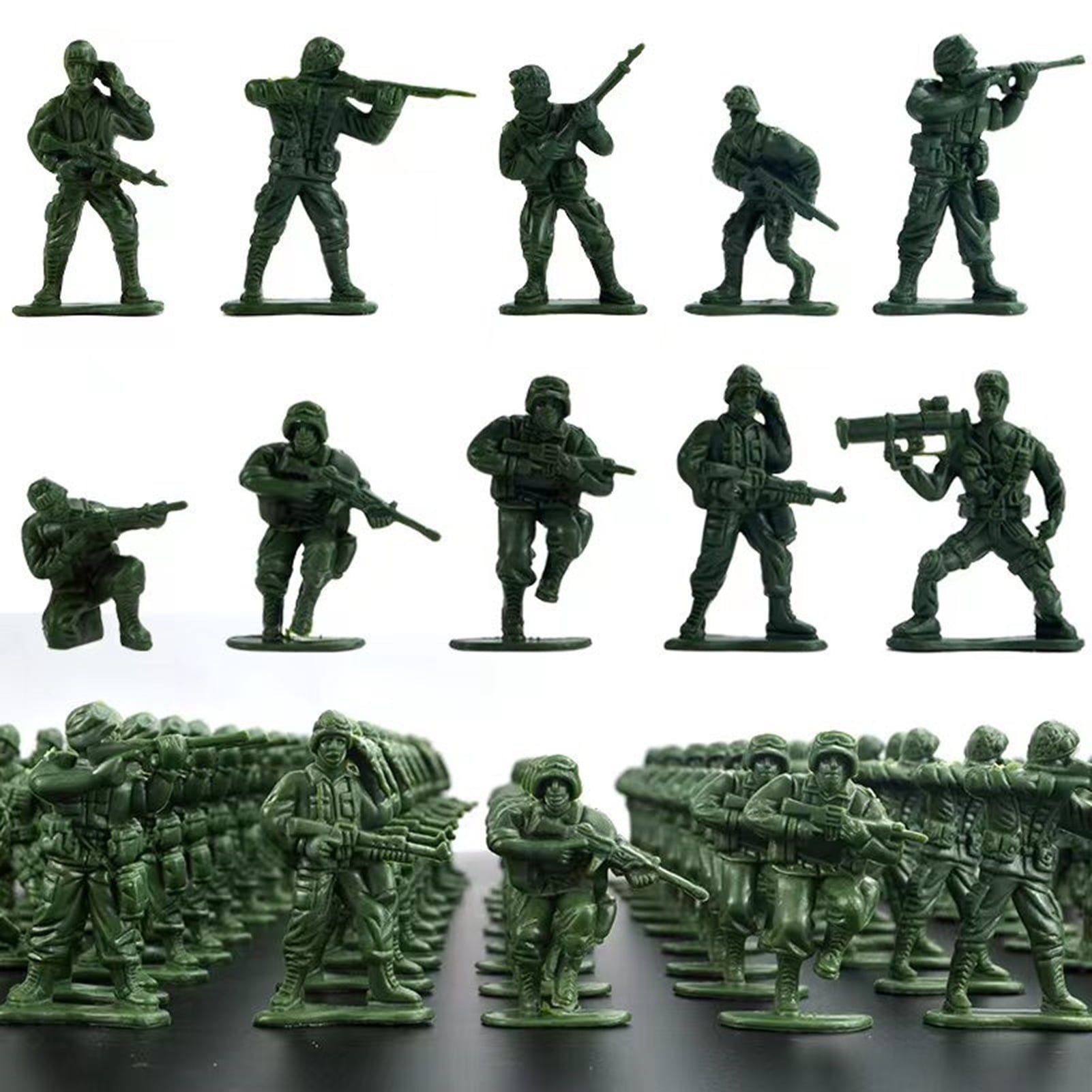 Wharick 100Pcs Miniature Scenes Mini Soldier Models Military Base ...
