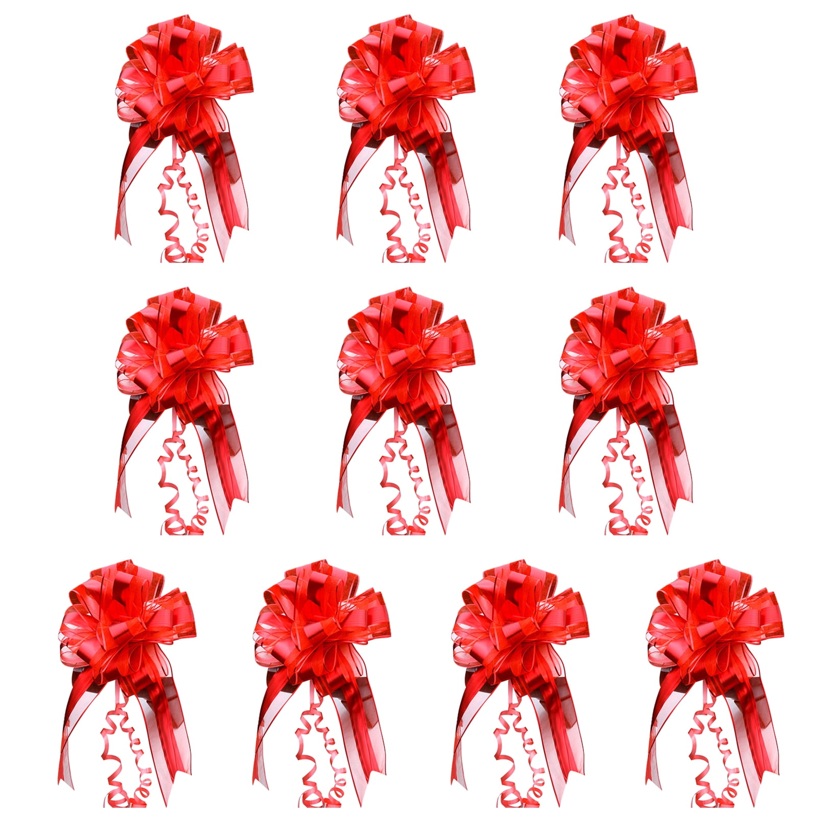 Wharick 10Pcs Pull Bow Ribbon Romantic Car Pull Bows Hand-pulled Ribbon ...