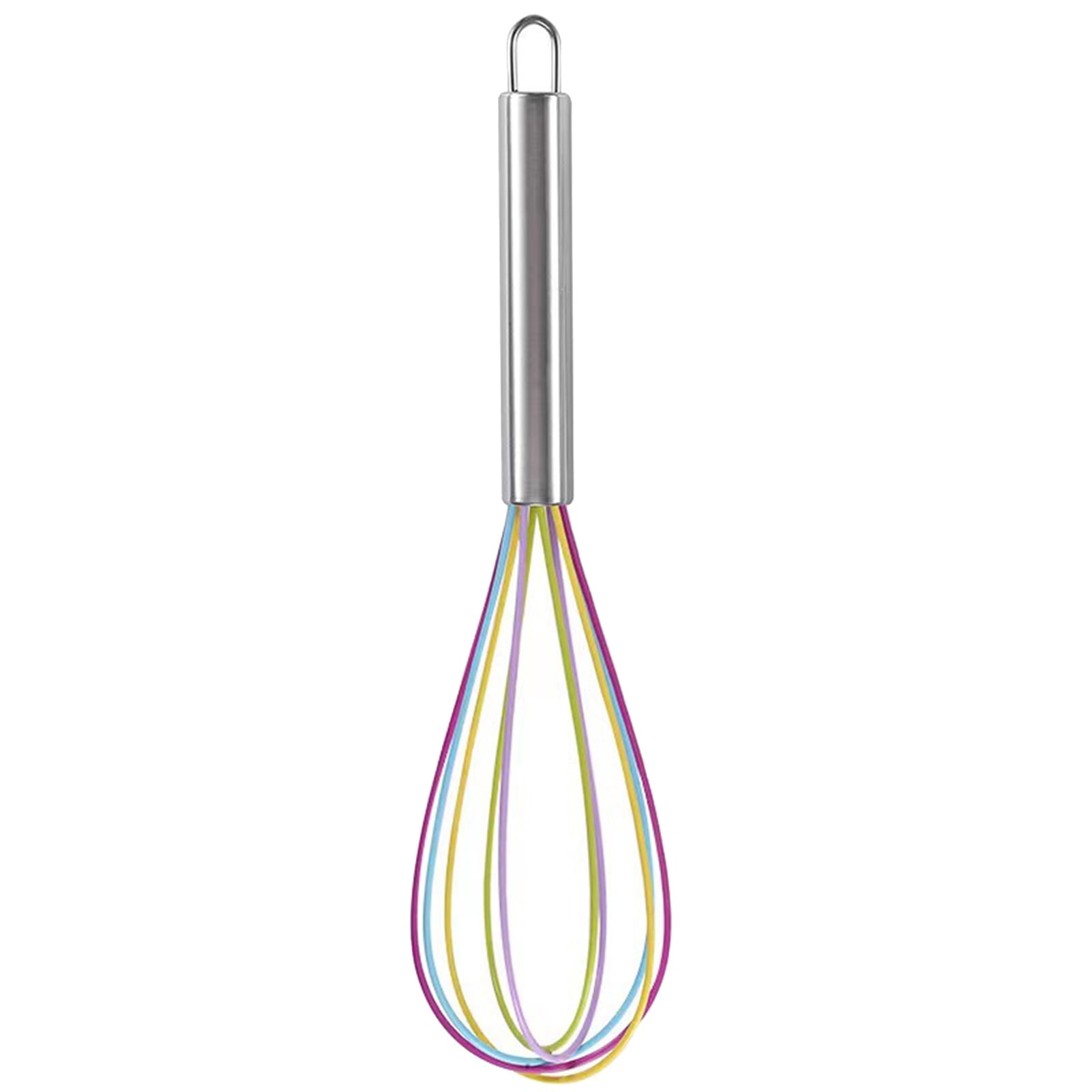 Wharick 10inch Silicone Whisk, Stainless Steel Handle Egg Beater for ...