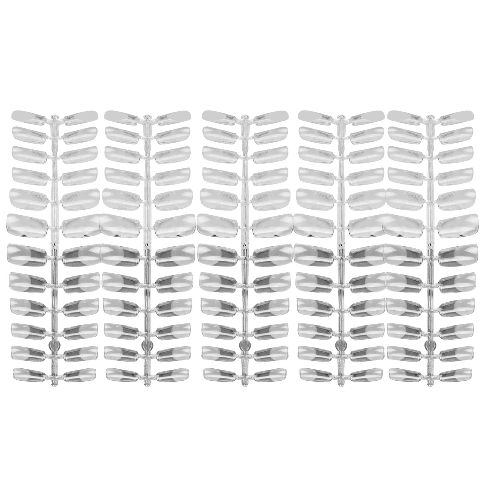 Wharick 120Pcs Press on Nails Multi-shapes Transparent Full Cover ...