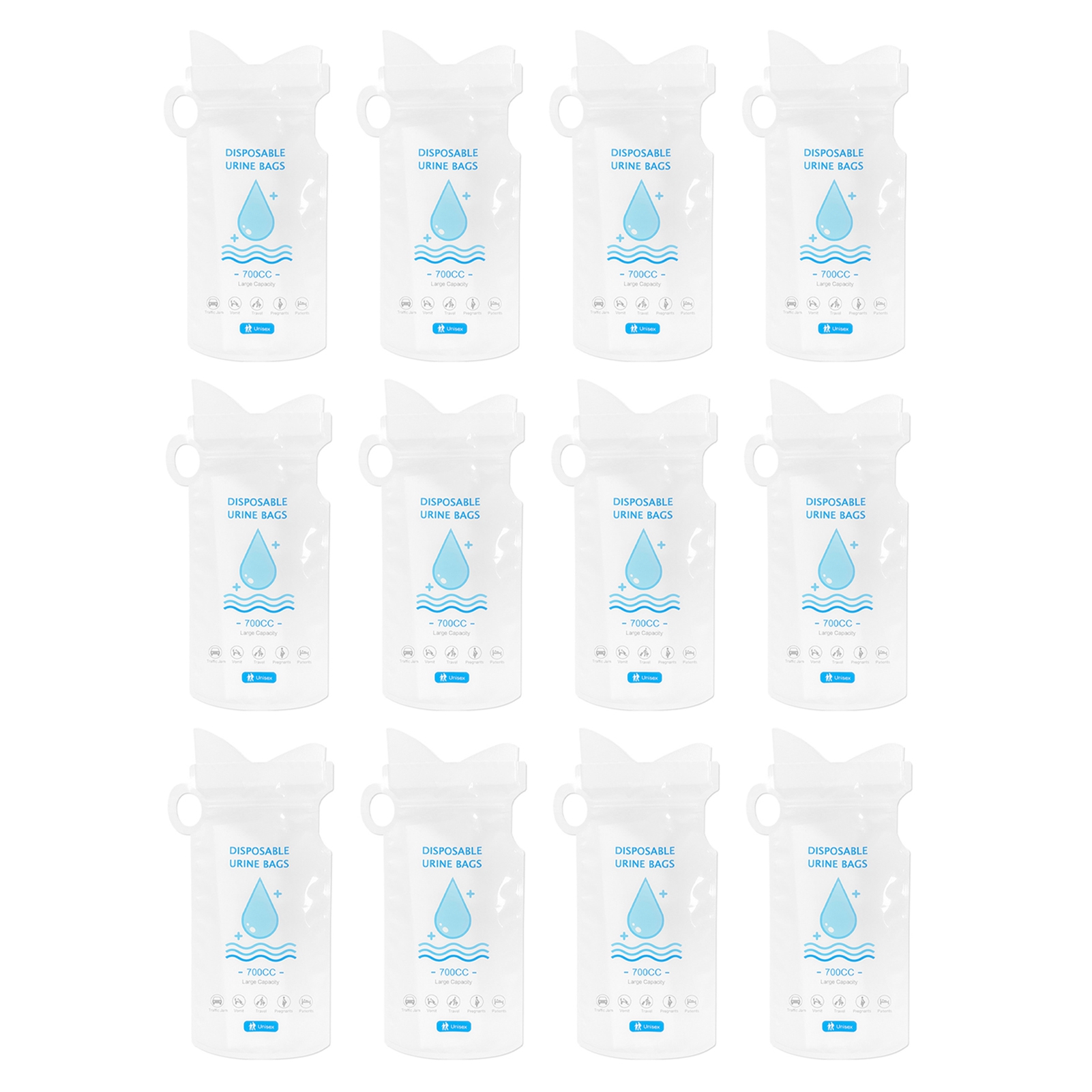 Wharick 23oz Disposable Urine Bag, Portable Travel Self-Driving Car ...