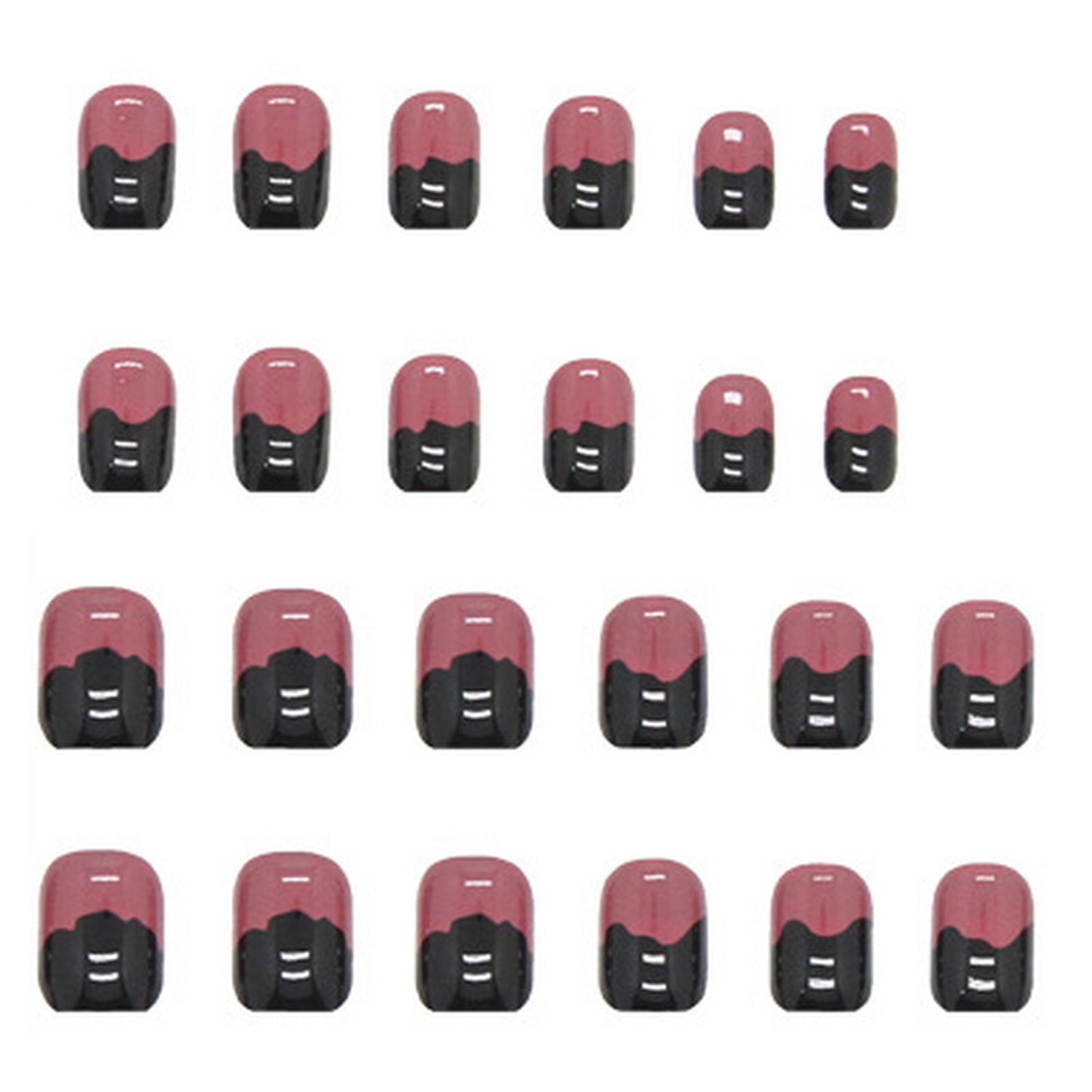 Wharick 24PCS Press on Nails Cute Cartoon Patterns Fake Nails Full ...