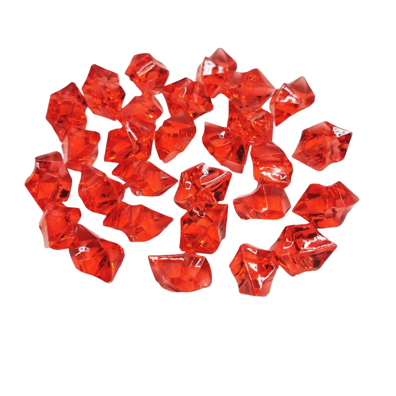 Wharick 260 Pieces Fake Ice Rocks Cubes, Fake Crystals Plastic Ice ...