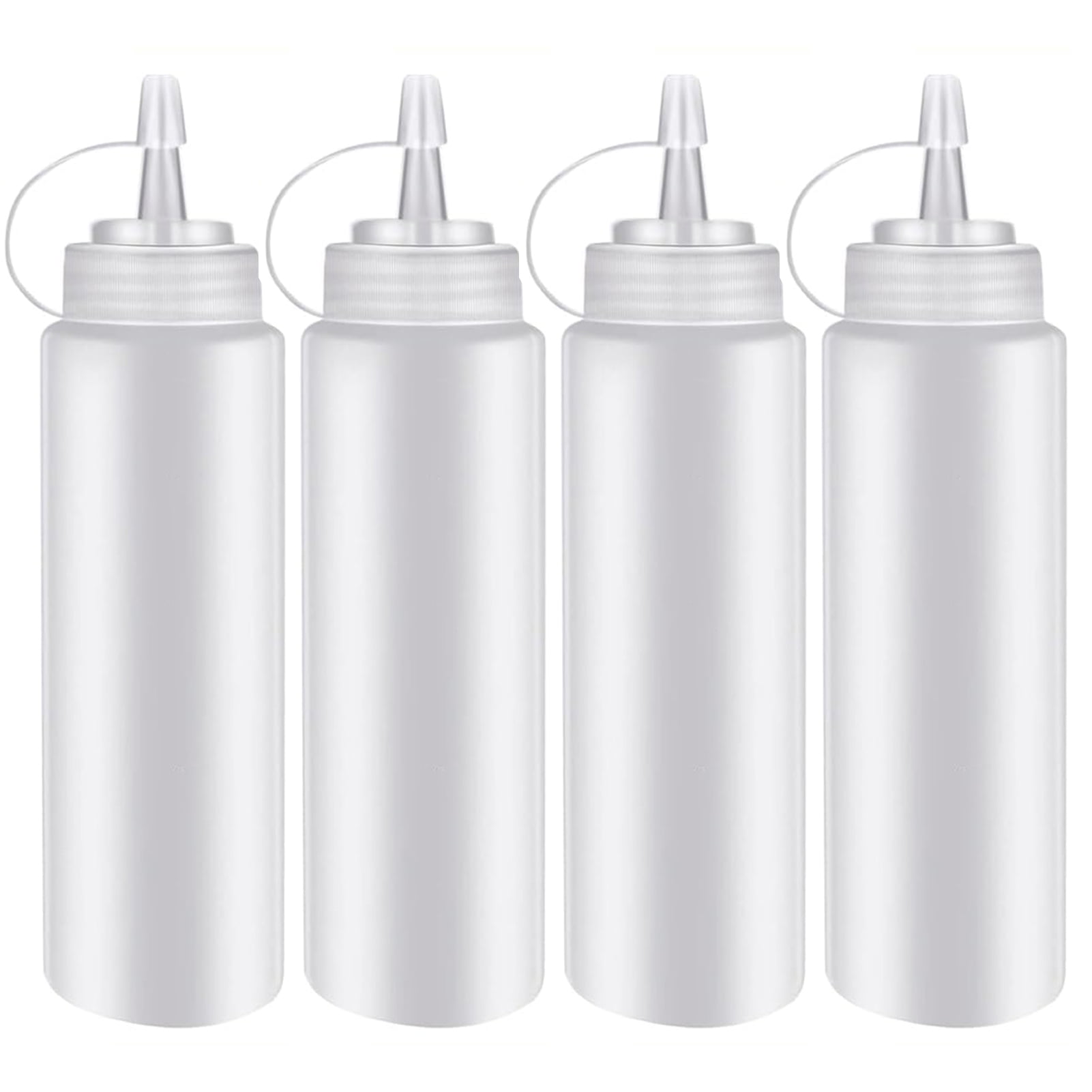 Wharick 4Pcs Kitchen Plastic Seasoning Dispensing Bottles with Lid ...