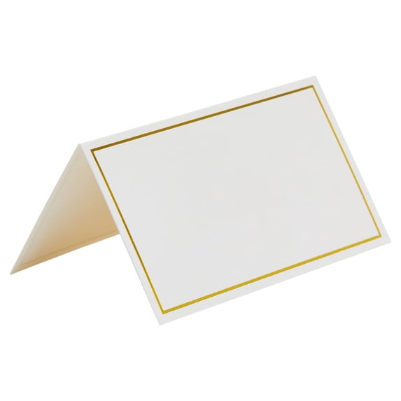 Wharick 50/100 Sheets Ceat Cards Double-sided Golden Foil Border Thick ...