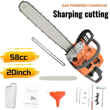 60cc 2-Stroke Gas Chainsaw, 22 Inch Power Chainsaws, Handheld Cordless ...