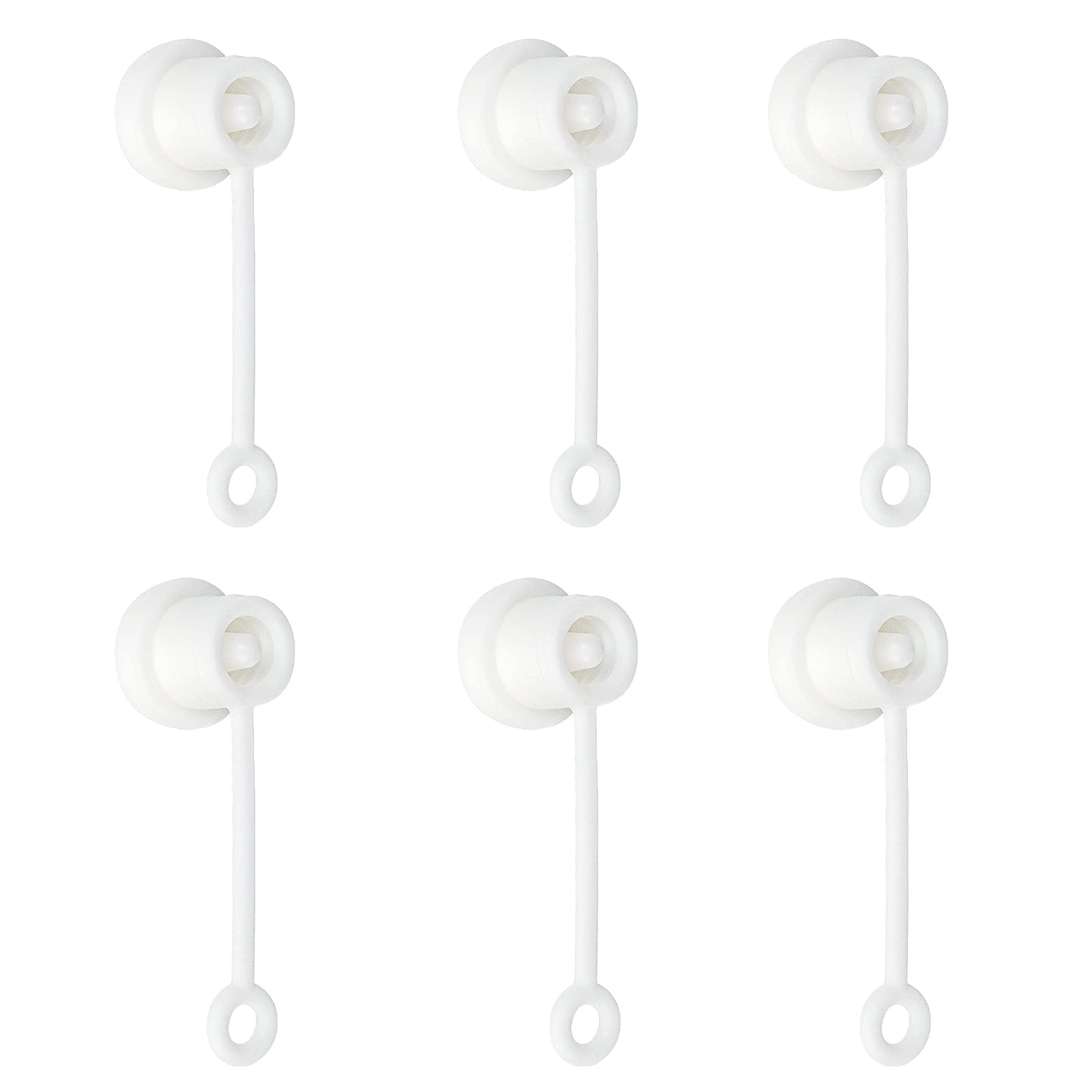 Wharick 6 Pcs Straw Covers Hats, Reusable Elastic Drinking Straw ...