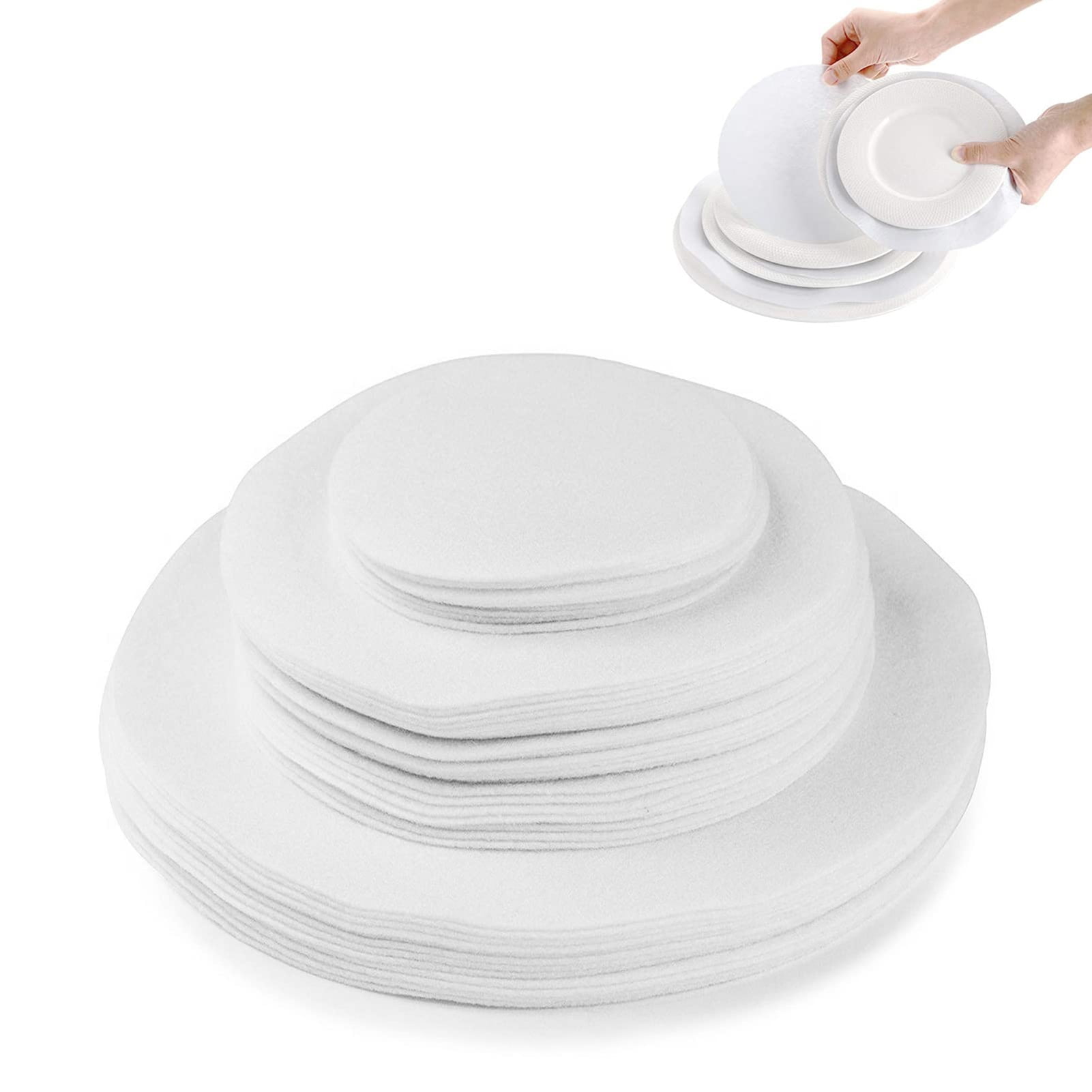 Wharick 60Pcs Set Felt Plate Dividers, Plate Separators Storage, 3 ...