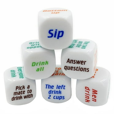 Drinking game dice 6pcs English Drinking Game Dice Creative ...