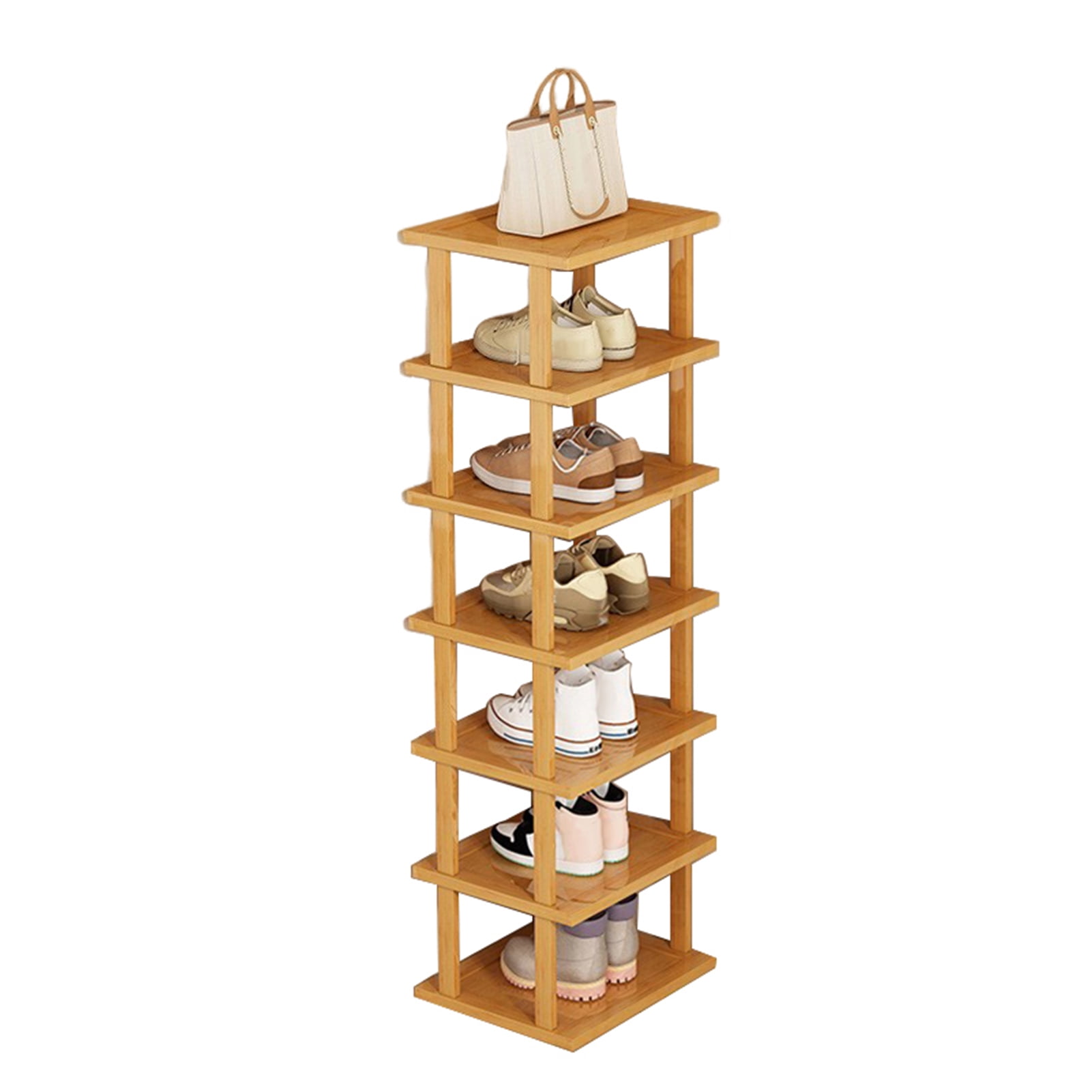 Wharick 7 Tiers Vertical Shoe Rack Narrow Shoe Shelf Storage Rack Space ...
