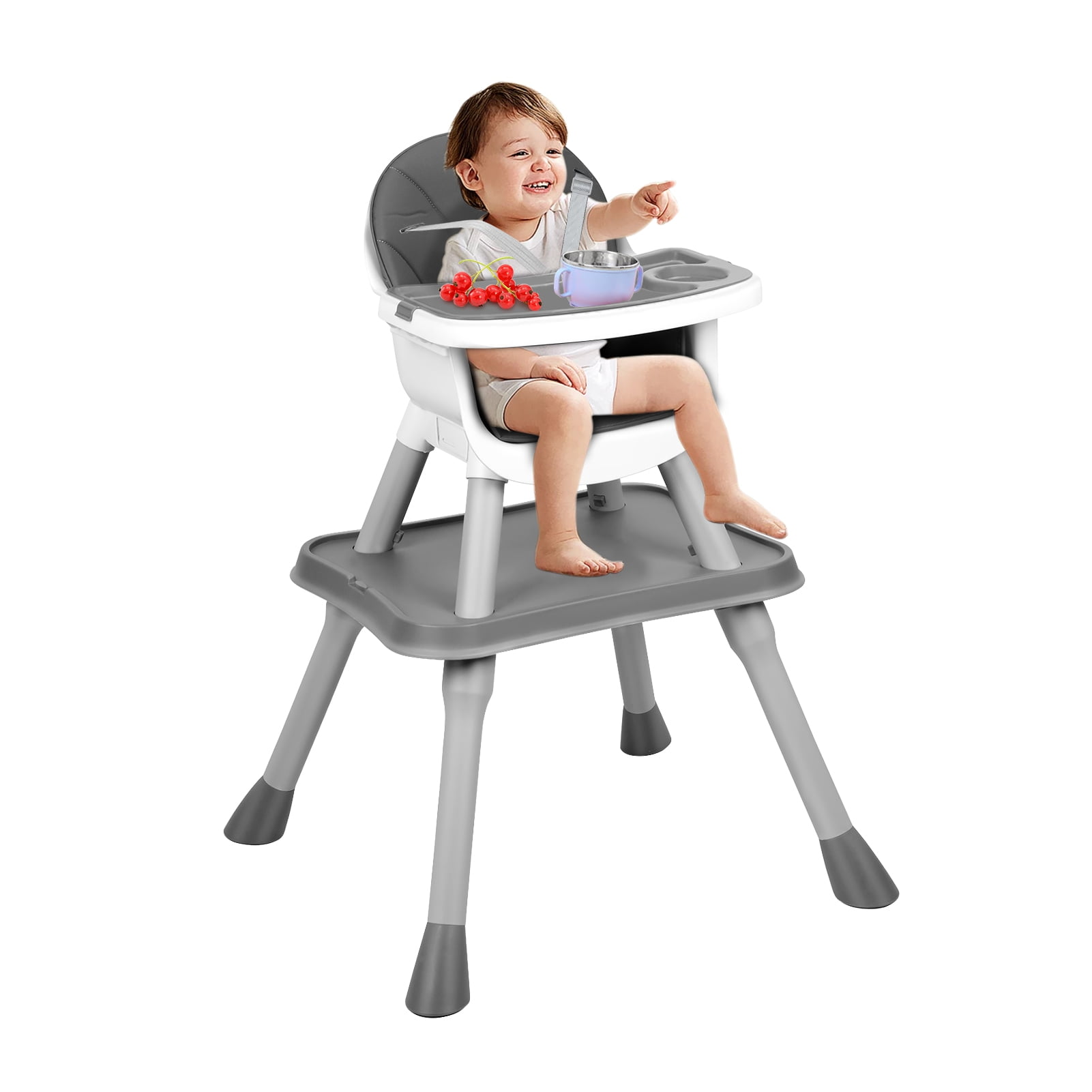 Wharick Baby High Chair 6 in 1 Infant Children Dining Chair Toddler ...