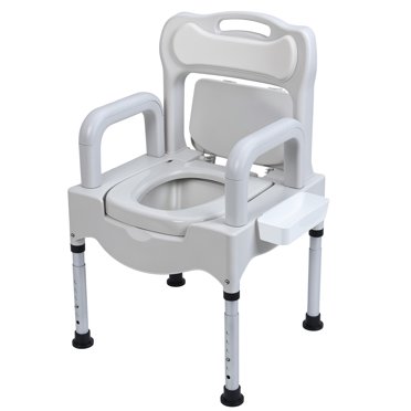 Bedside Commode Chair, 500 lbs Portable Toilet for Elderly Disabled ...