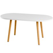 HomGarden Industrial Style Rectangle Wood Coffee Table with Metal ...
