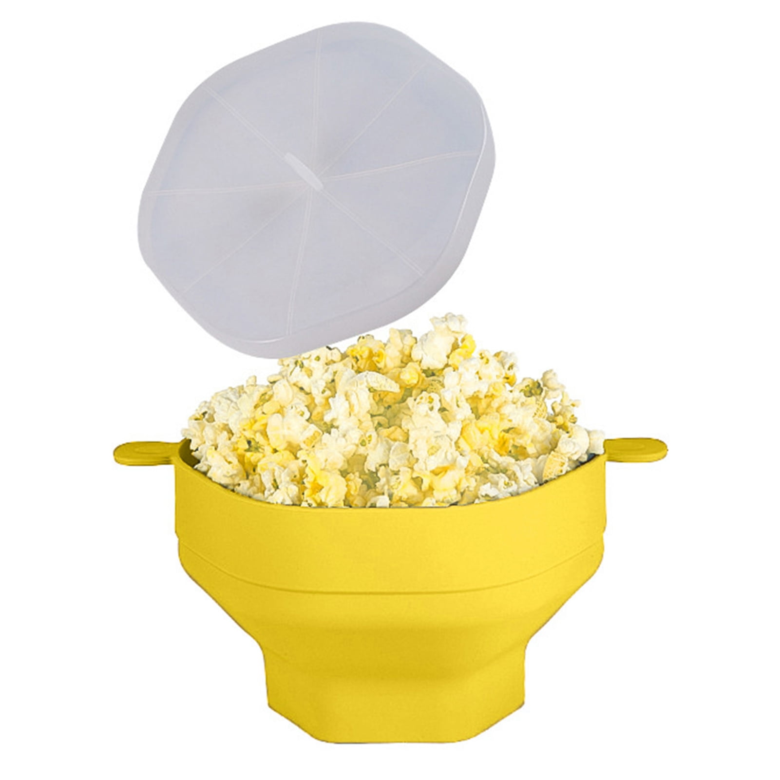 Wharick Collapsible Silicone Microwave Hot Air Popcorn Popper Bowl With ...