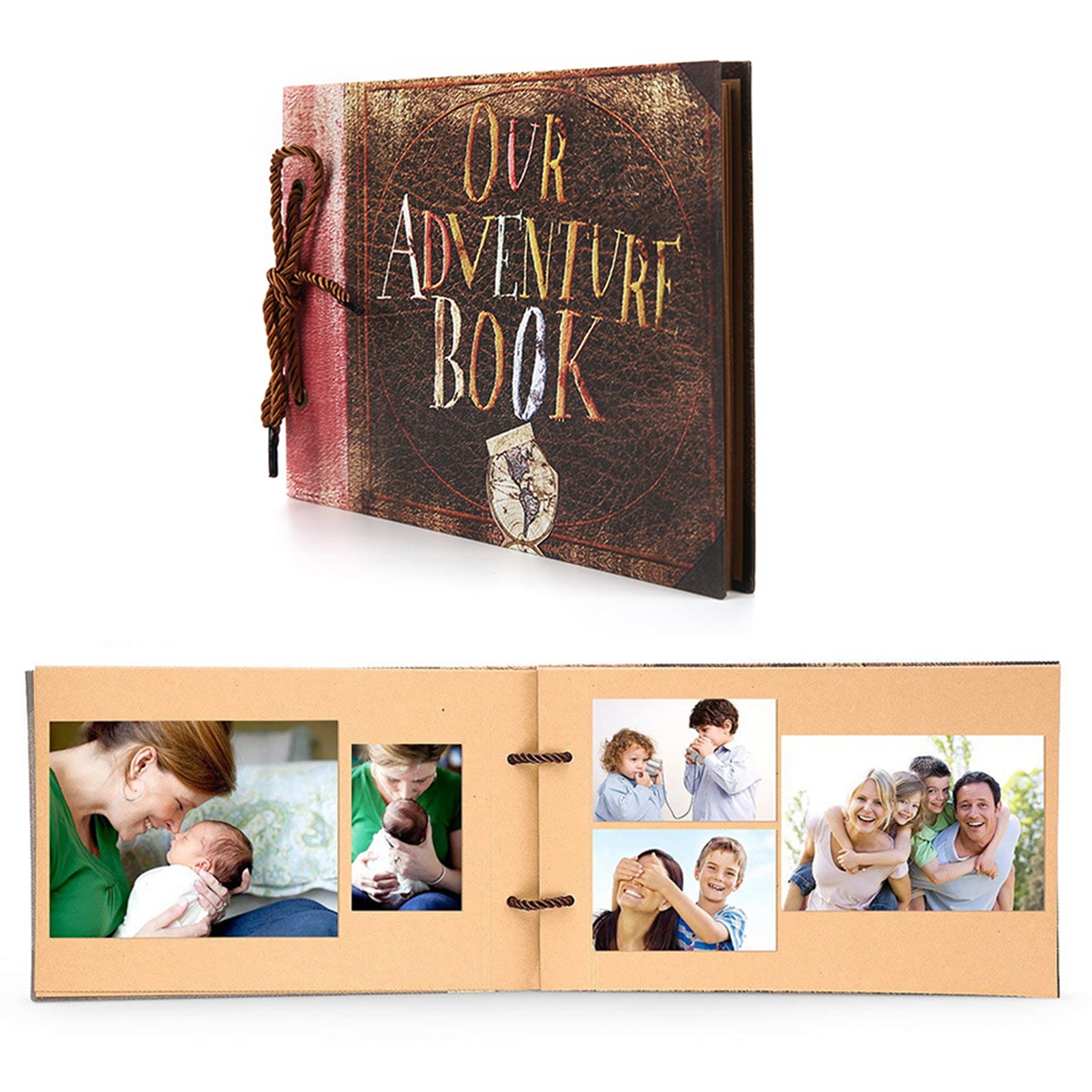 Wharick DIY Scrapbook Photo Album Adventure Book with Box Humanized ...