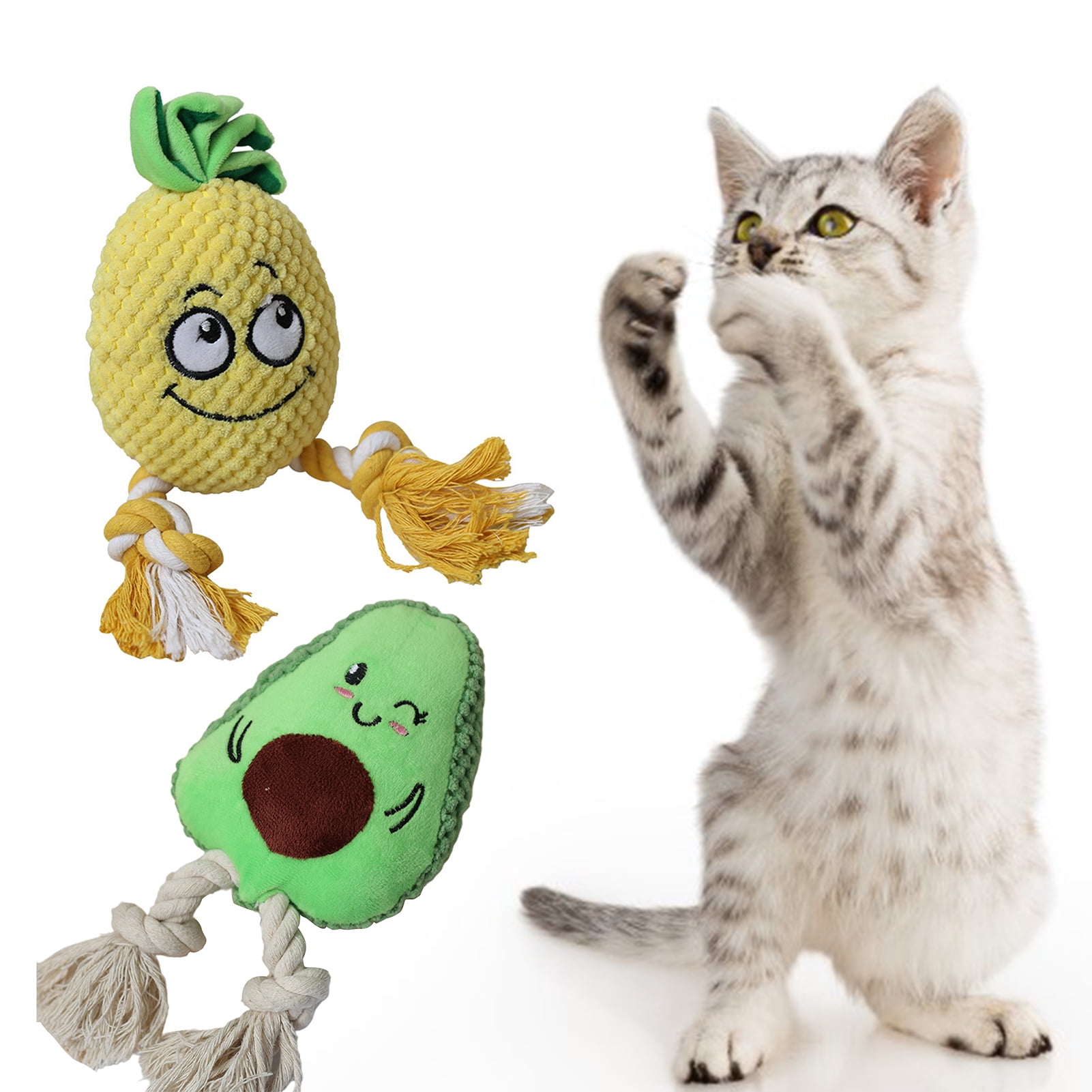 Wharick Dog Squeaky Chew Toy, Stuffed Animal Plush Chew Toys, Cartoon ...