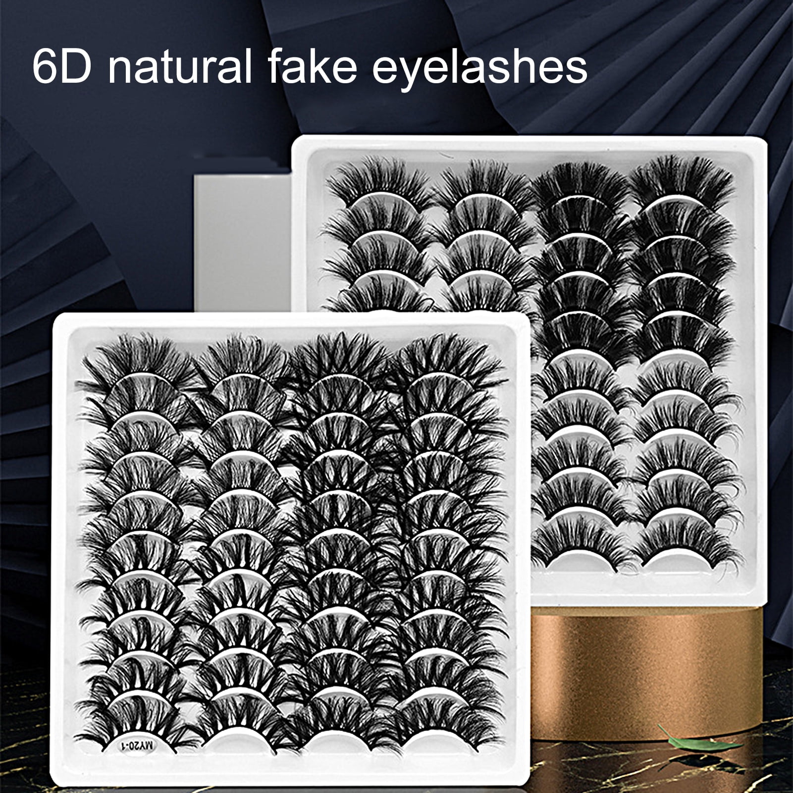Wharick Eyelashes Lashes Pack, 20 Pairs False Eyelashes Fall Resistant ...