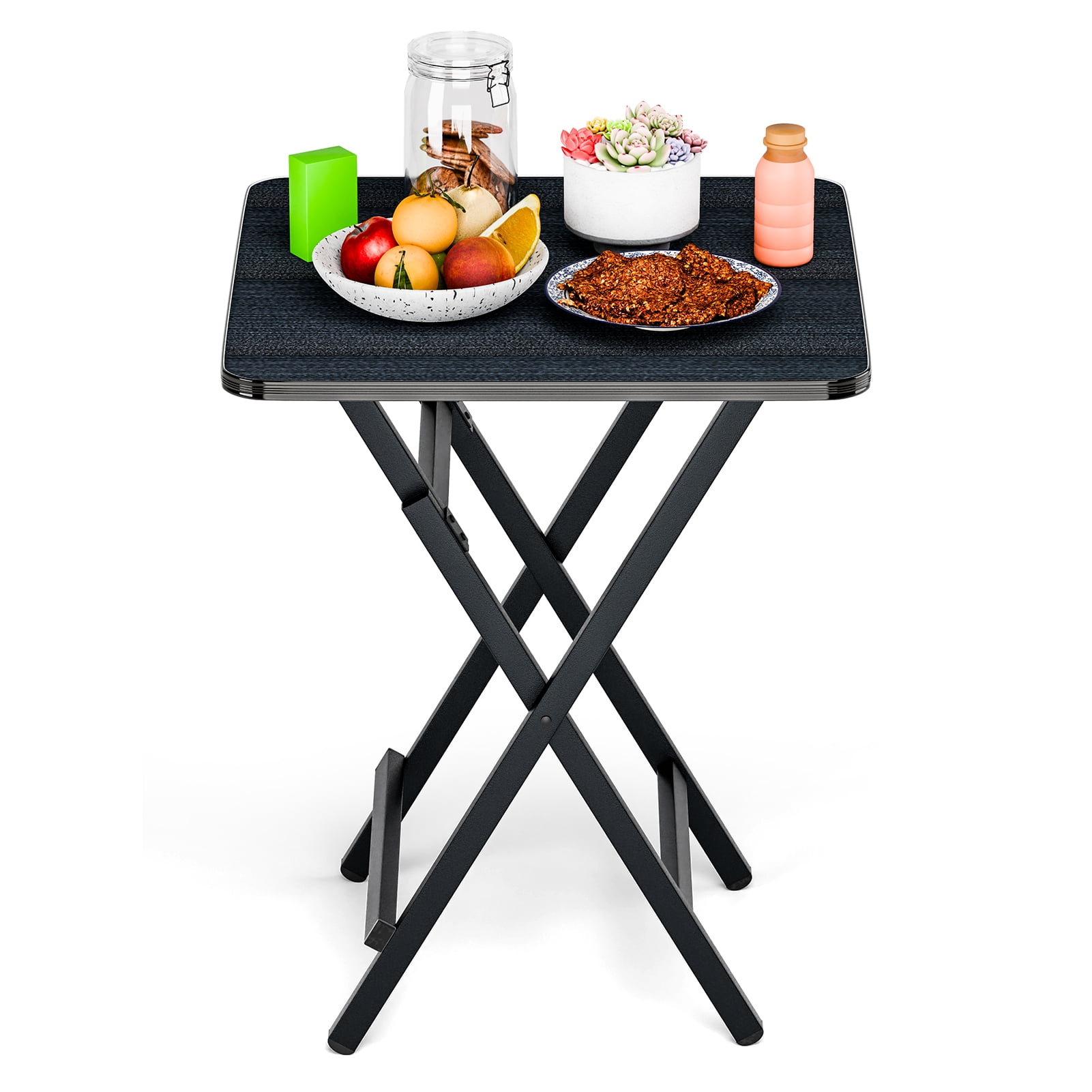 Wharick Folding Table, Foldable TV Tray Table, TV Dinner Folding Table ...