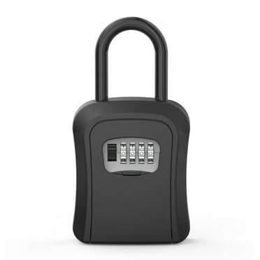 Key Storage Lock Box, Combination Lock Box, Wall Mounted Lock Box Black ...