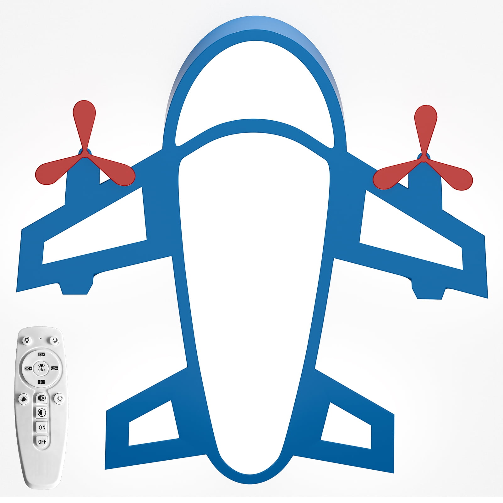 Wharick Kids Ceiling Light Kid Room Light Fixture Blue Airplane Light ...