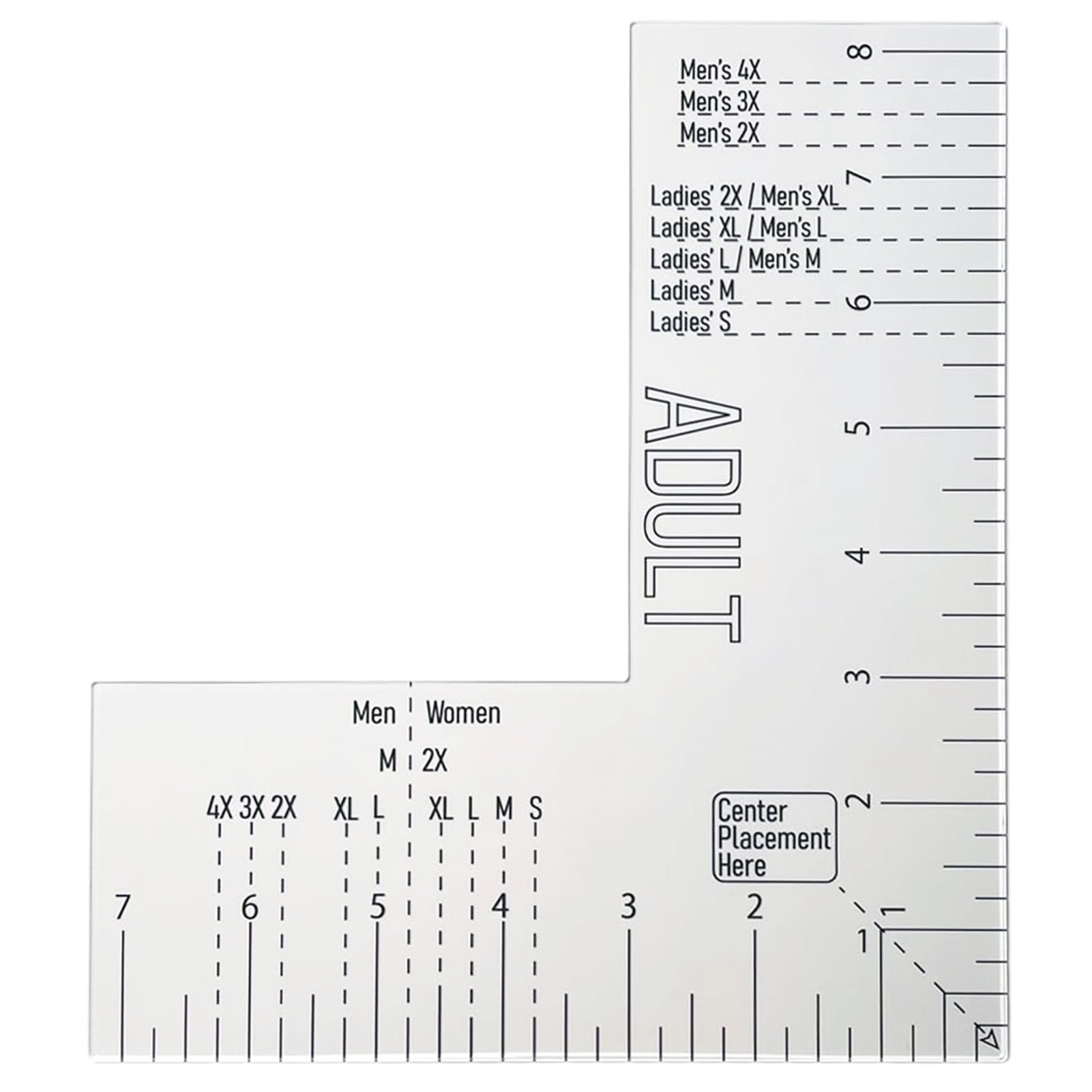 Wharick Left Chest Logo Placement Tool Heat Press T-shirt Ruler Adult ...