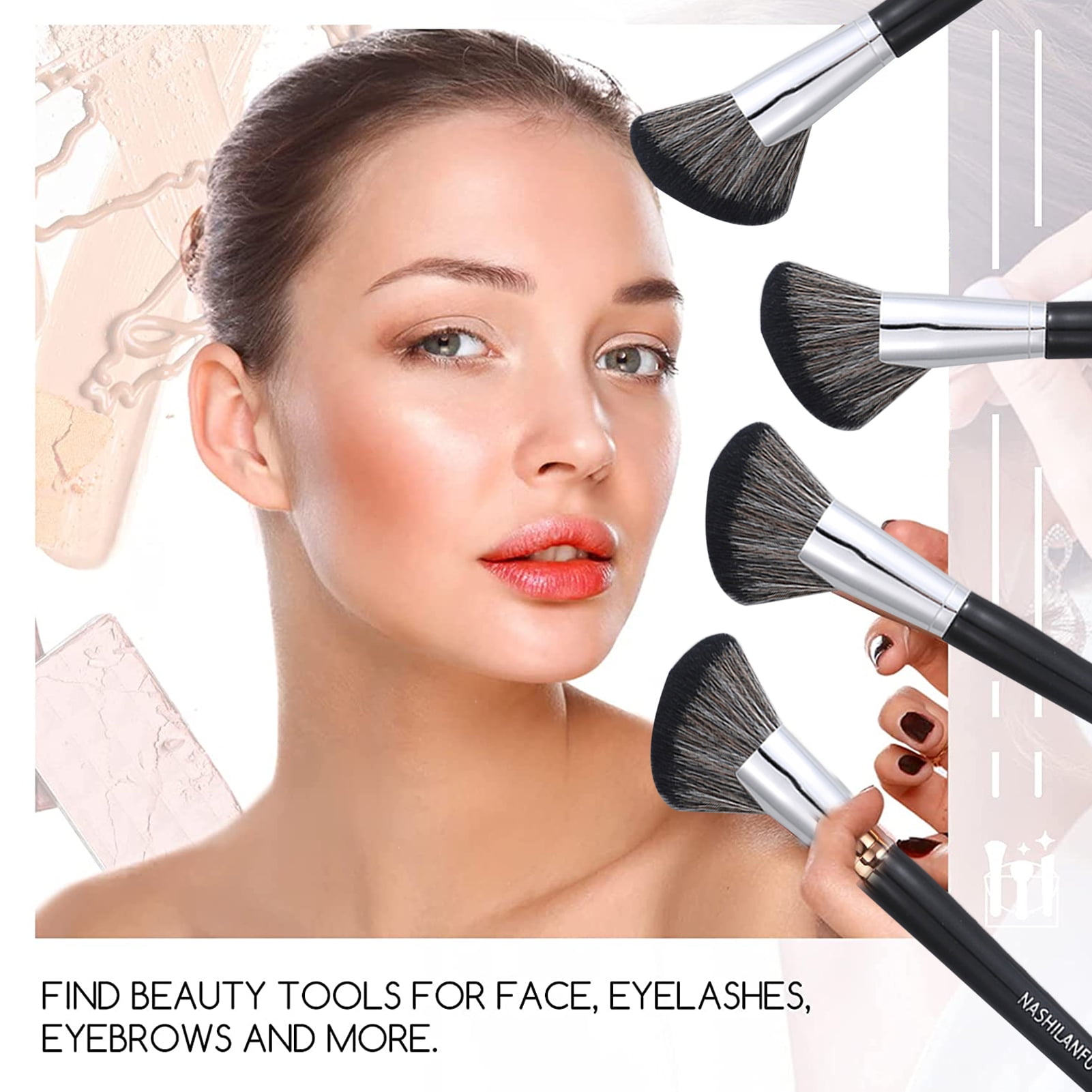 Wharick Makeup Brush Cosmetic Brushs Kit, 1Pc Sculpting Brush Professional Soft Synthetic Hair ...