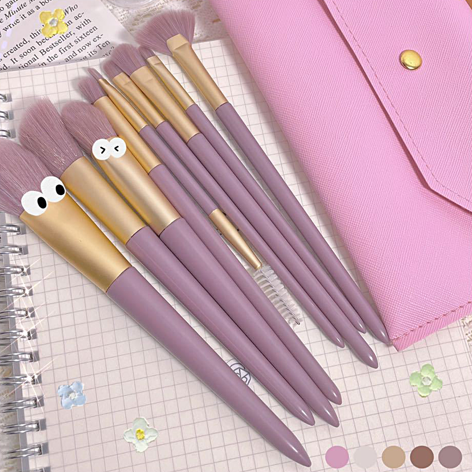 Wharick Makeup Brush Cosmetic Brushs Kit, Makeup Brush Set Lint-free ...