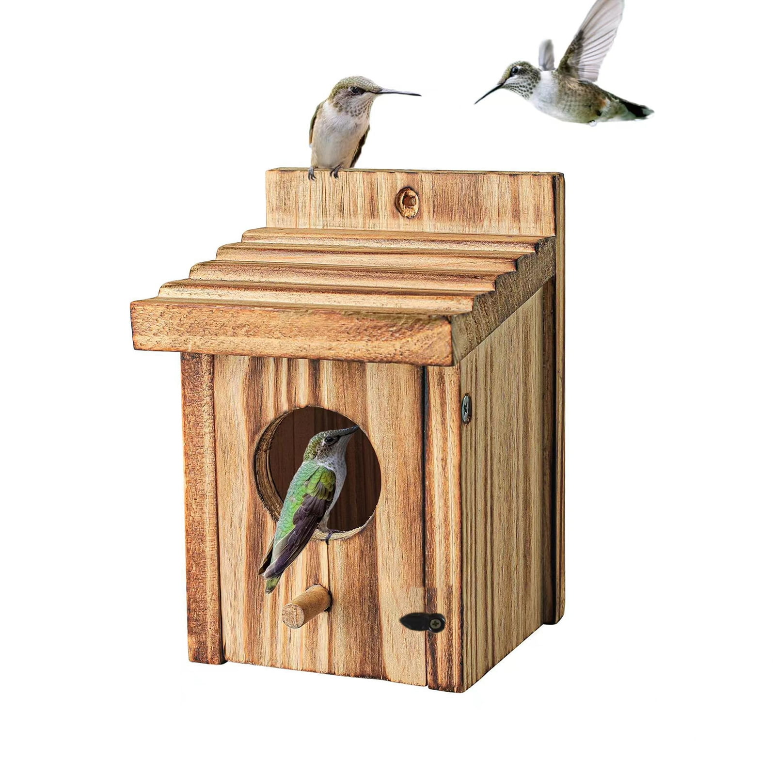 Wharick Pet Parakeet Nest Box Waterproof Wood Bird Nesting Box Small ...