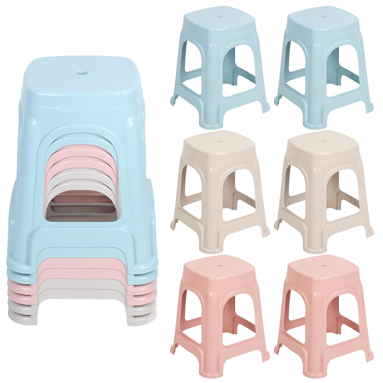 Wharick Plastic Stools for Home Stackable Classroom Stools Teacher ...