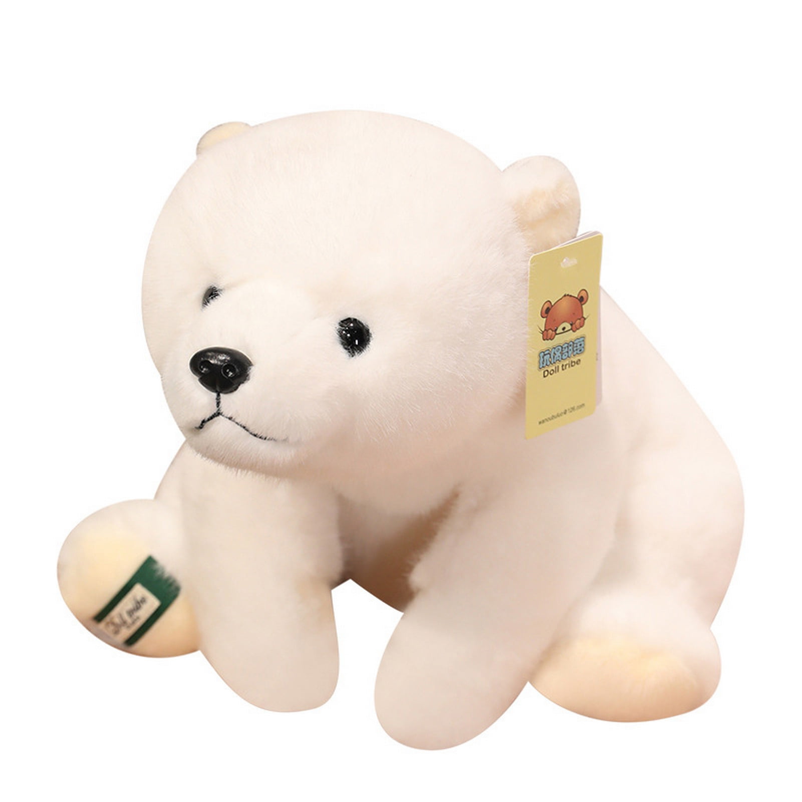 Wharick Polar Bear Plush Doll Toys- Simulated Sitting White Bear Stuffed Animal Toy - Home ...