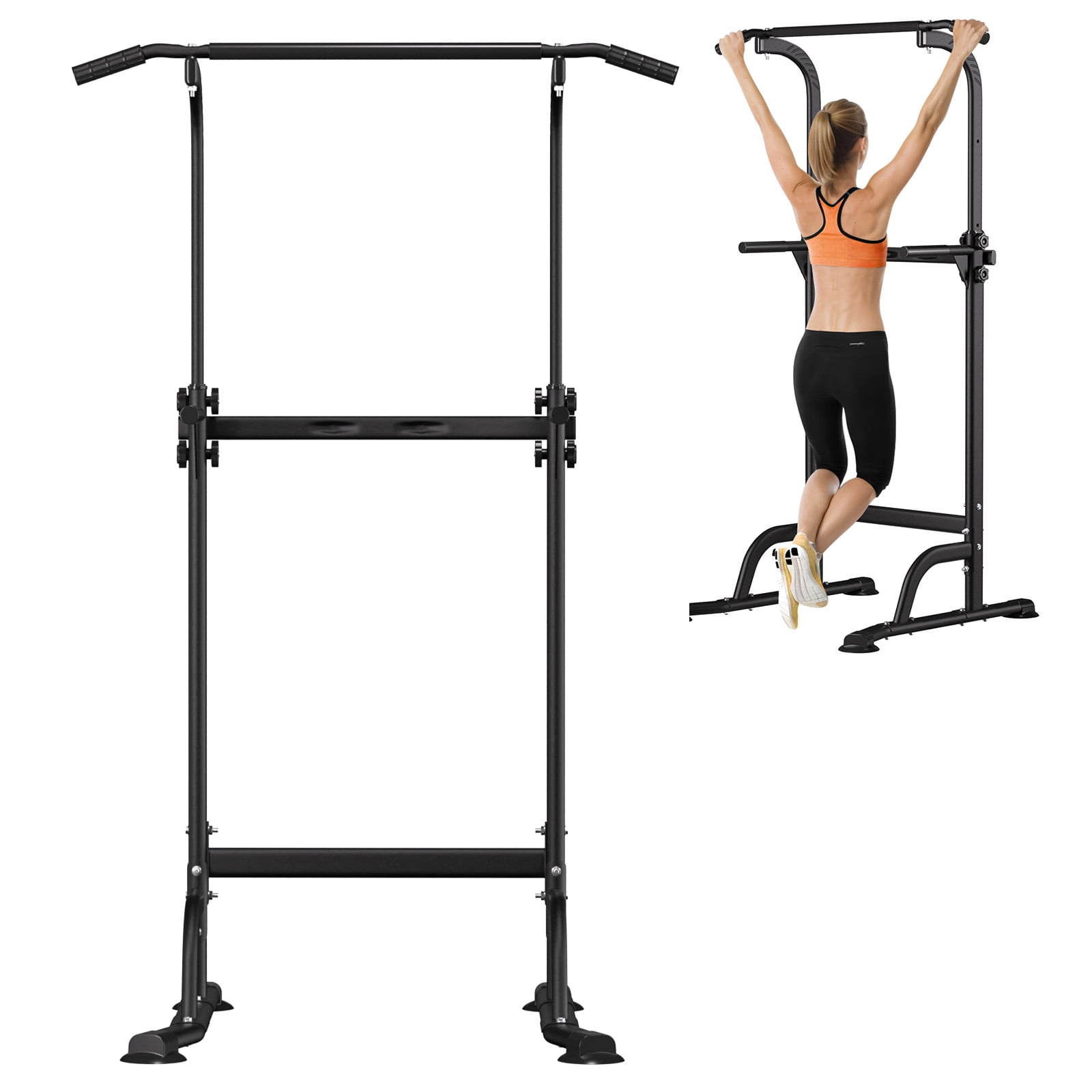 Wharick Power Tower Dip Station Pull Up Bar for Home Gym Adjustable ...