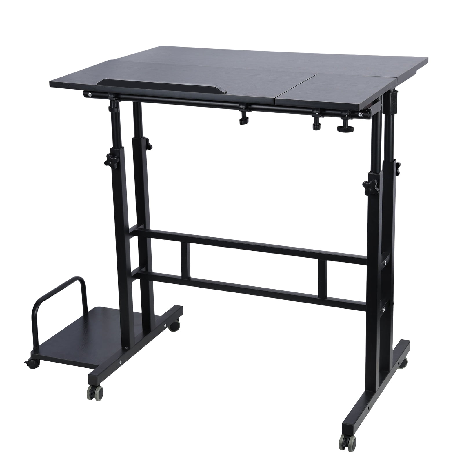 Wharick Stand Up Desk, Mobile Standing Table, Small Adjustable Computer ...